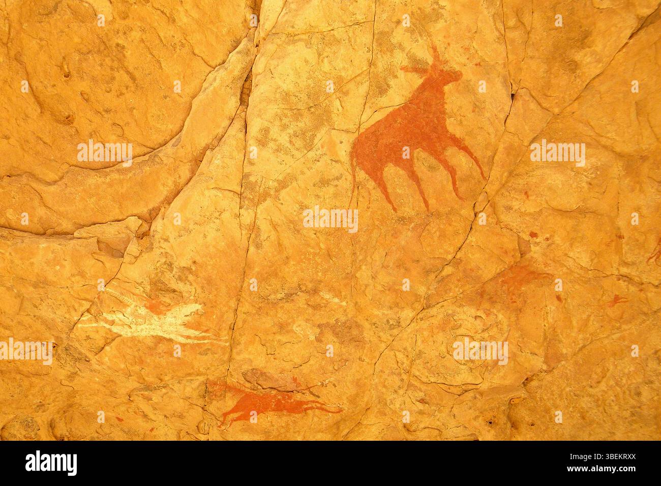Rock Painting. Ennedi Region. Chad Stock Photo - Alamy