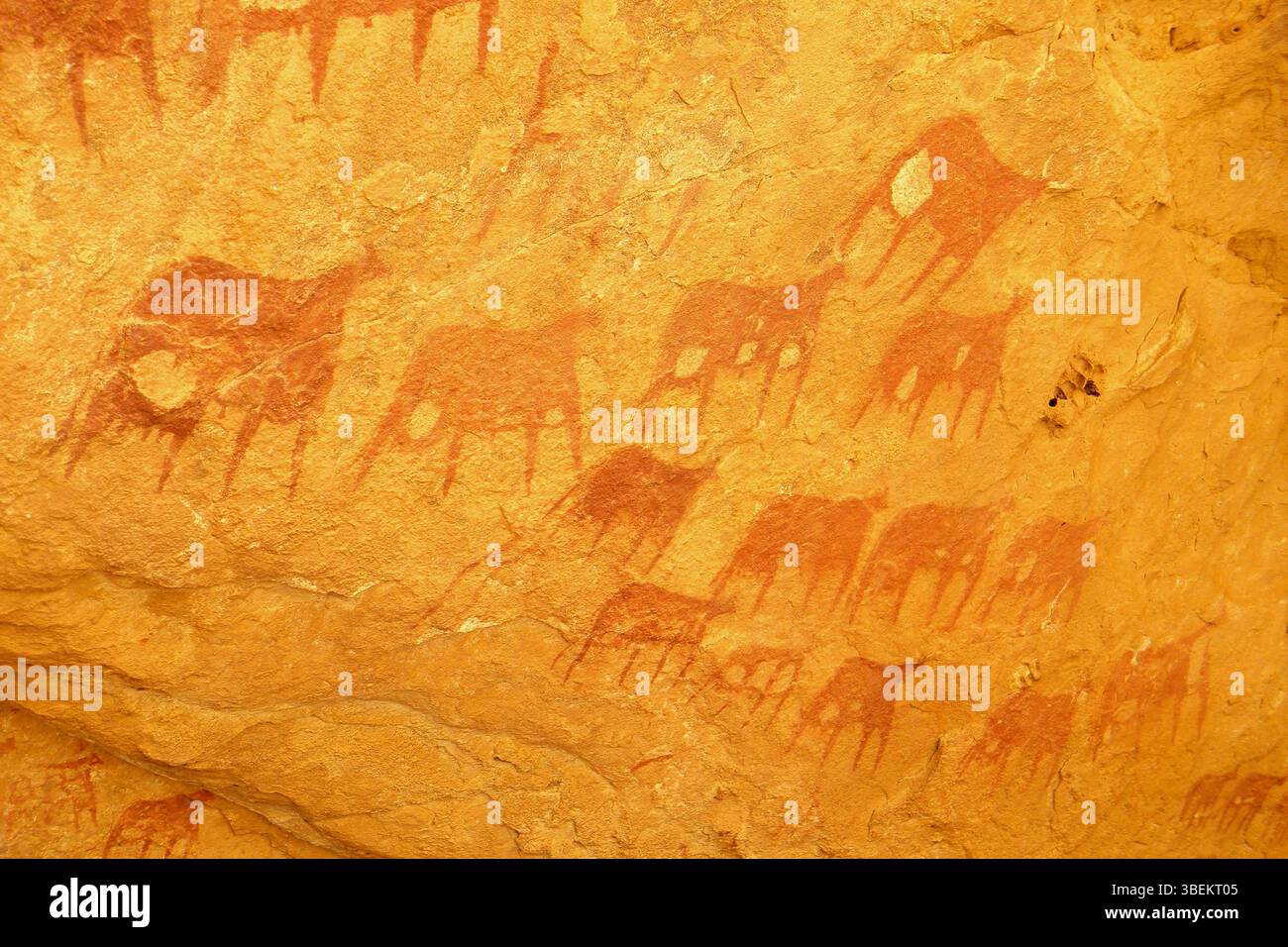 Rock Painting. Ennedi Region. Chad Stock Photo - Alamy