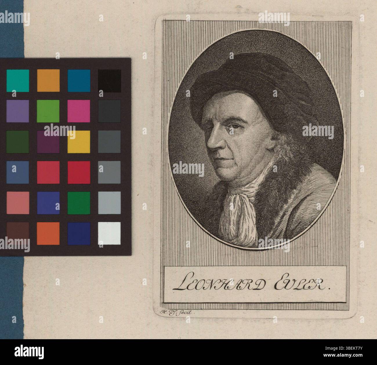 This copper engraving of mathematician Leonhard Euler, created in 1784 ...