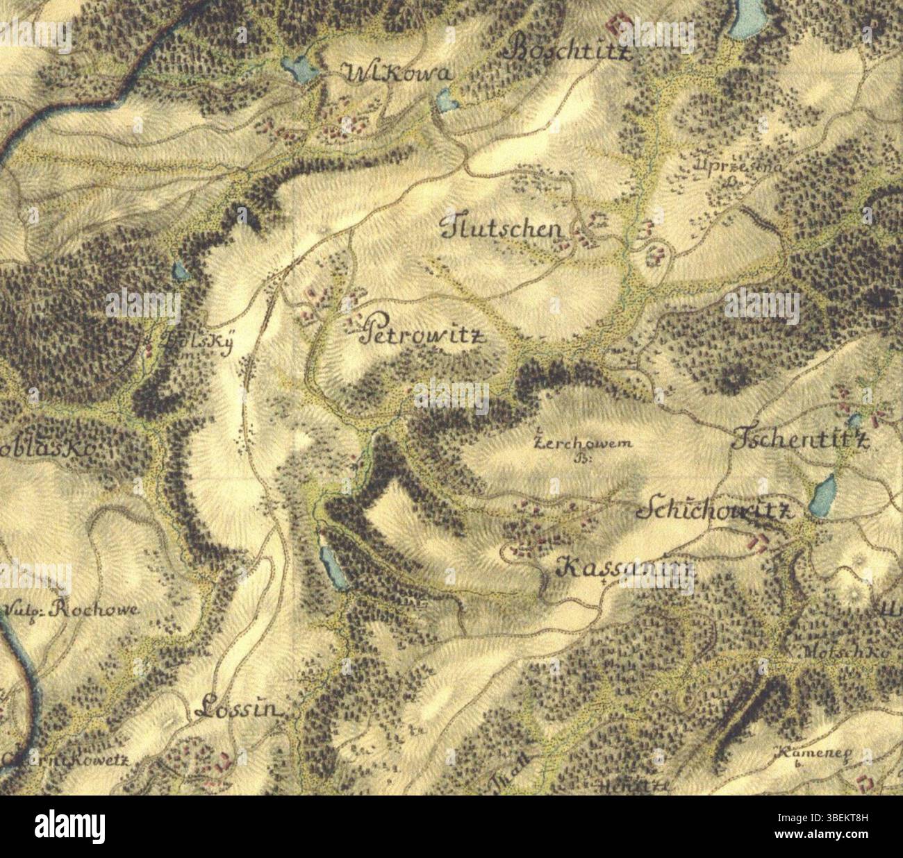 This 1768 map from the Josephinian Land Survey covers the area of ...