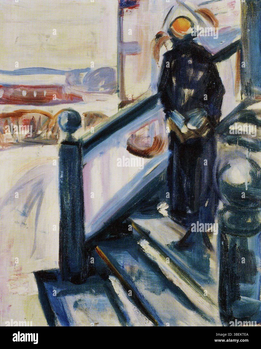 'Woman on the Veranda Stairs' by Edvard Munch, painted in the 1920s ...