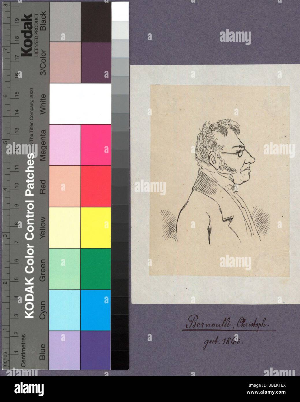 This ink drawing, created between 1840 and 1863, depicts Christoph ...