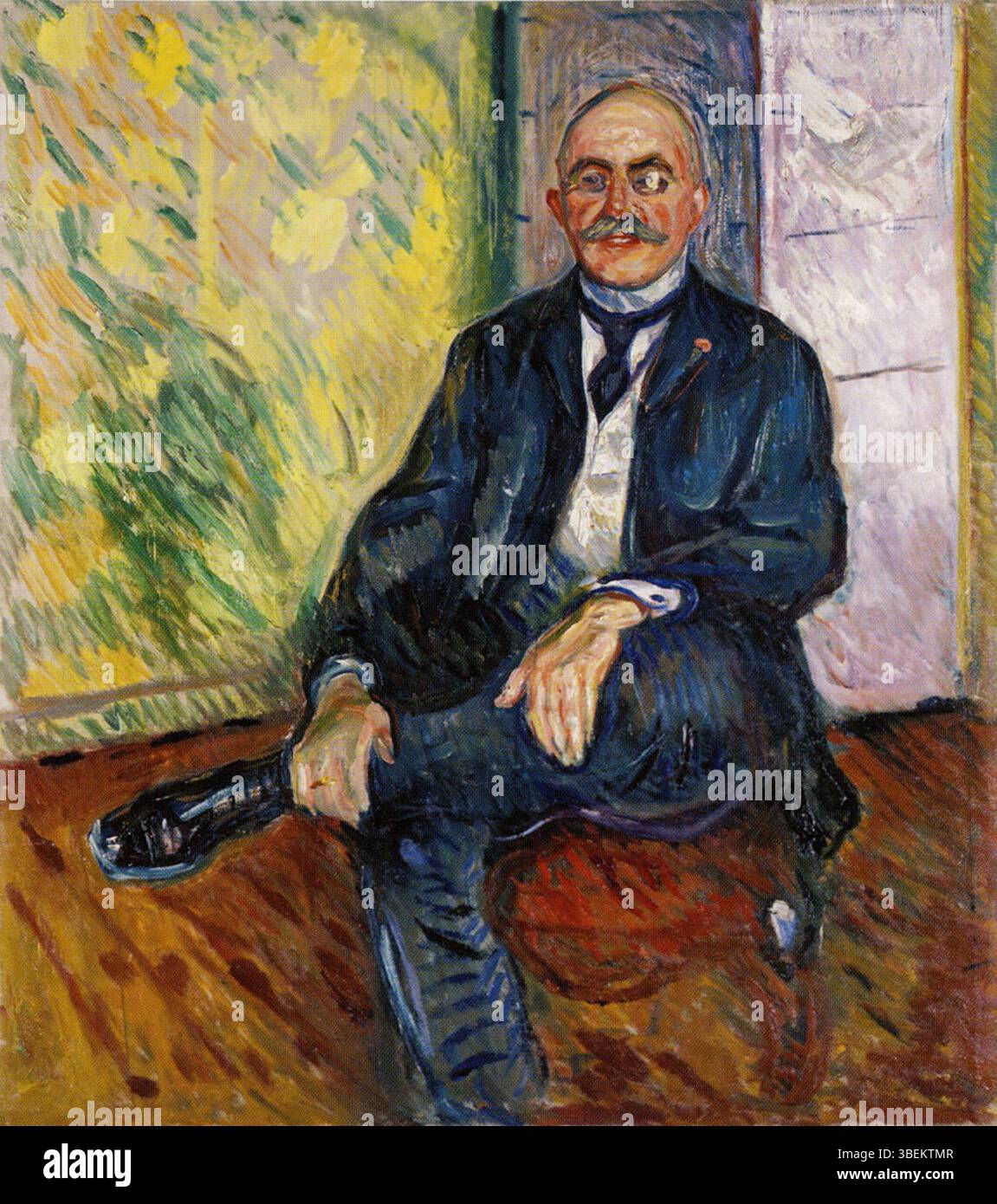 A 1908 portrait by Edvard Munch of Gustav Schiefler, a German art ...