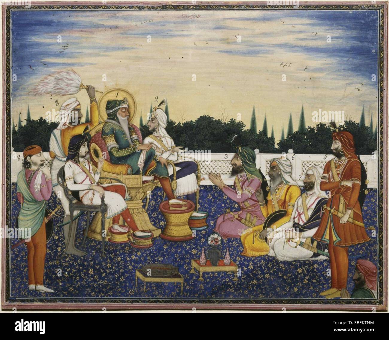 This 1841 painting by Imam Bakhsh Lahori depicts Maharaja Ranjit Singh ...