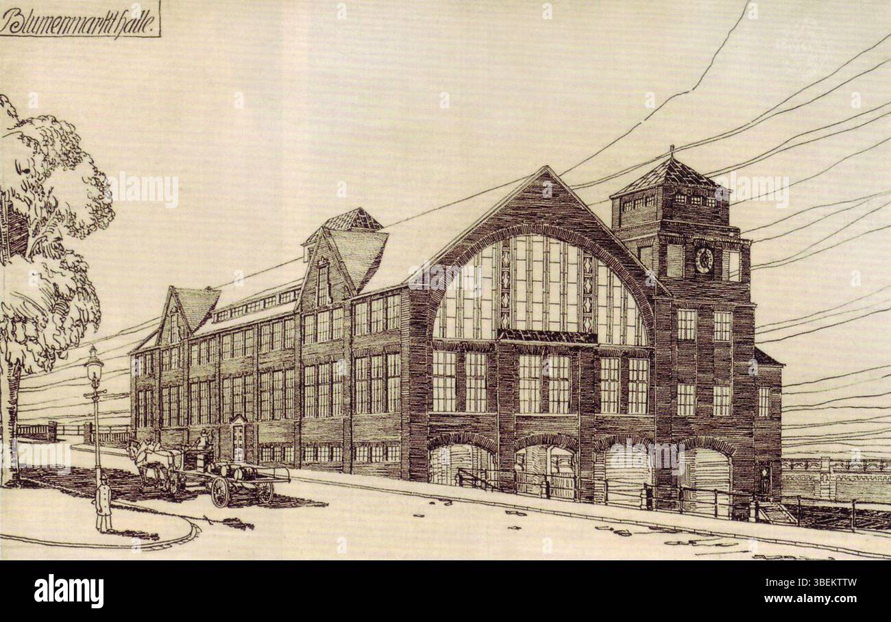 Design proposal for the Blumenmarkthalle at Klosterwall in Hamburg ...