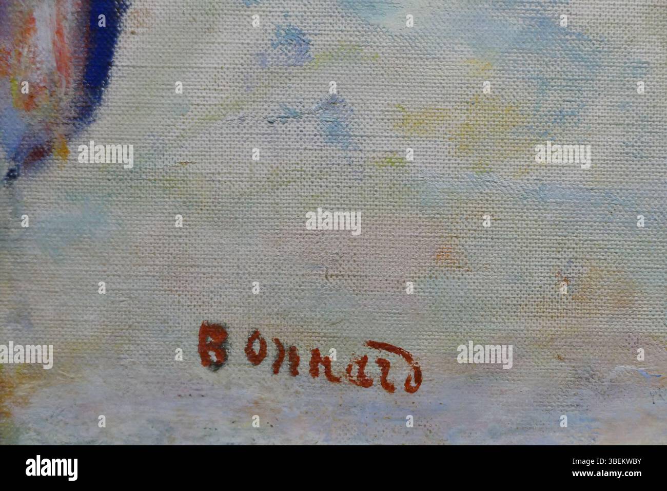 The signature of Pierre Bonnard appears on his painting 'Still Life ...