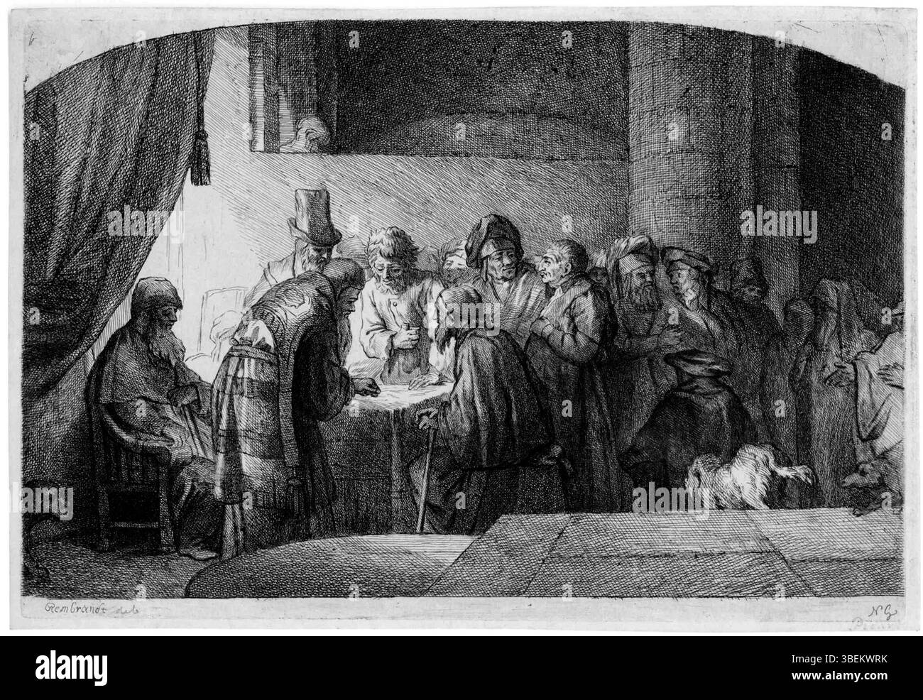 This engraving by Bernard Picart depicts a Jewish moneylender, a common ...