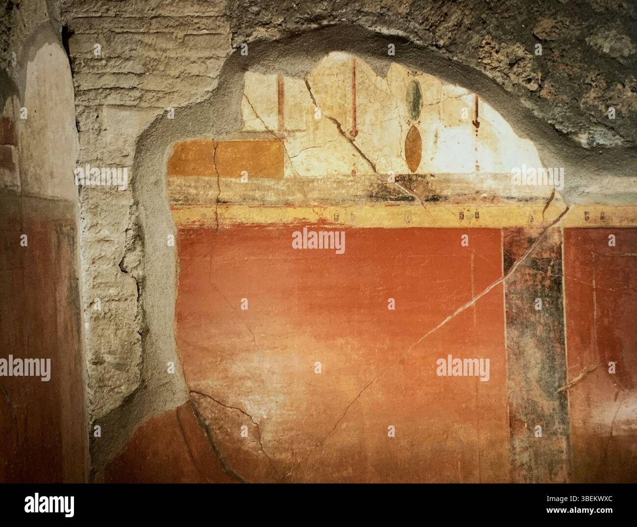 Original frescoes located on the south wall upper zone of Atrium B in ...