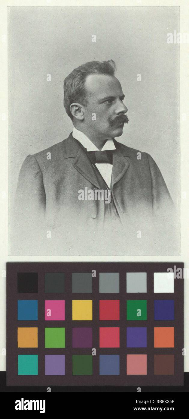 This black-and-white reproduction of a photograph of Adolf Socin, taken ...