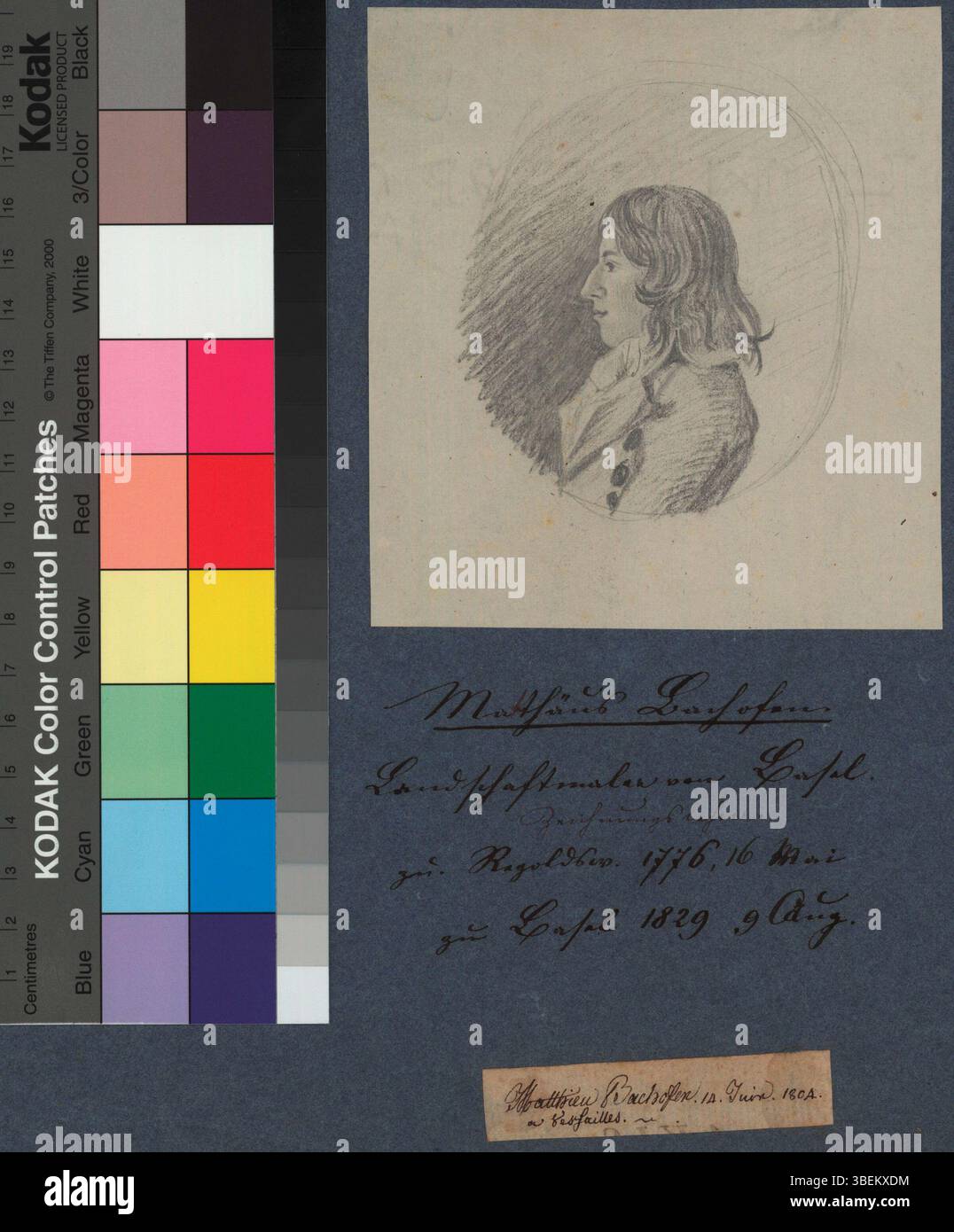 This pencil drawing, created between 1790 and 1810, portrays Matthäus ...
