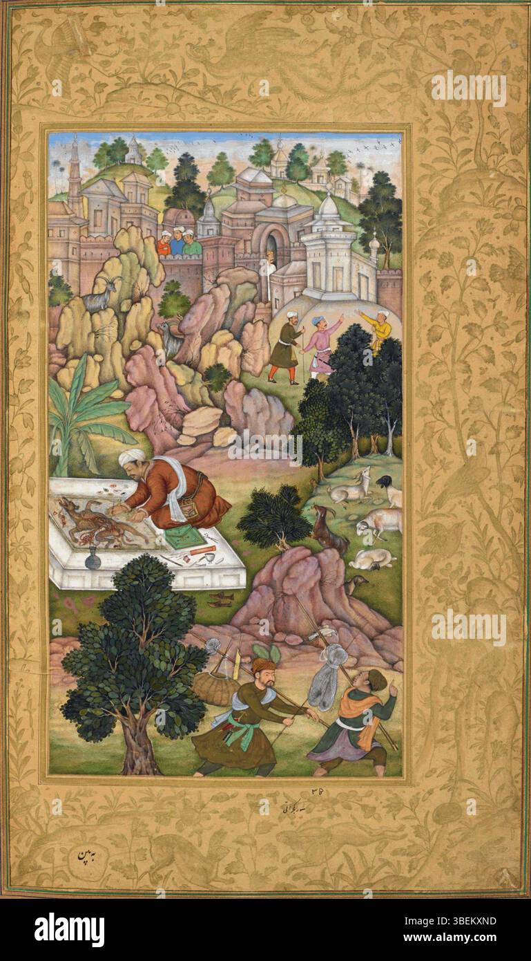 This 1610 gouache on paper by Sr Gujart illustrates Mani, a Manichaean ...