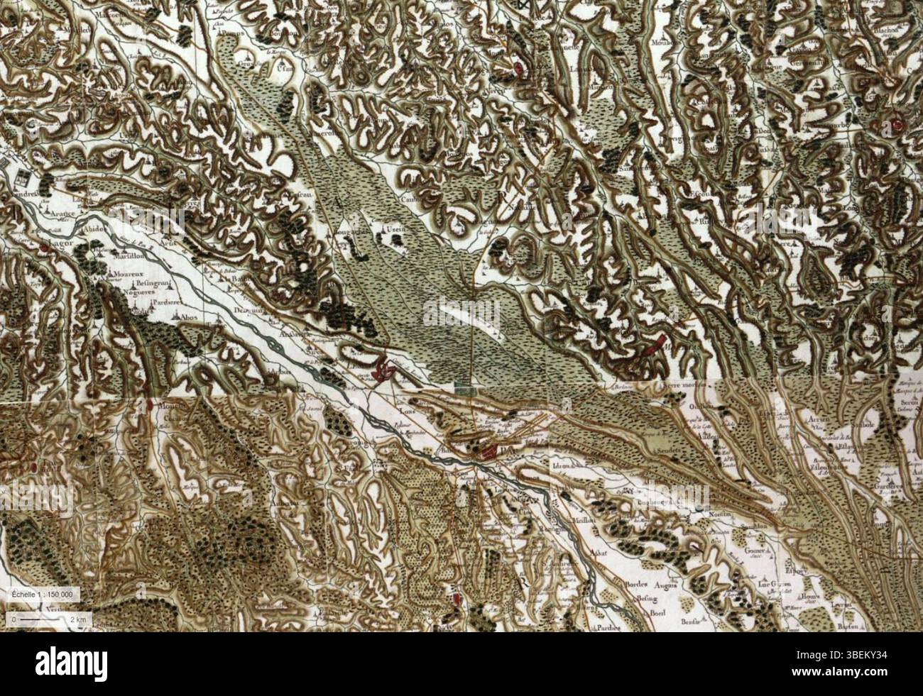 This topographic map, extracted from the 1815 Cassini map, shows the ...