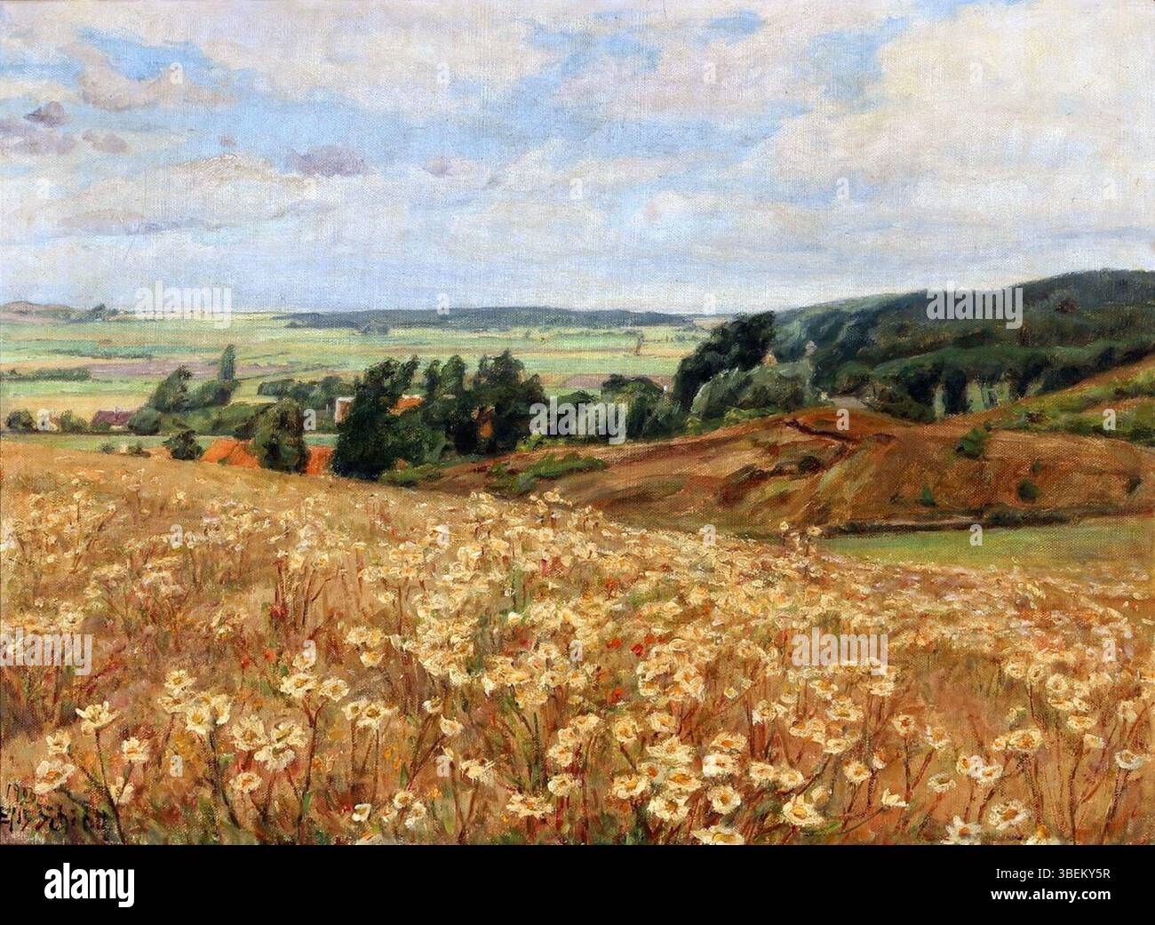 'A View of Kattegat from a Field' by Elisabeth Schiøtt, created in 1900 ...