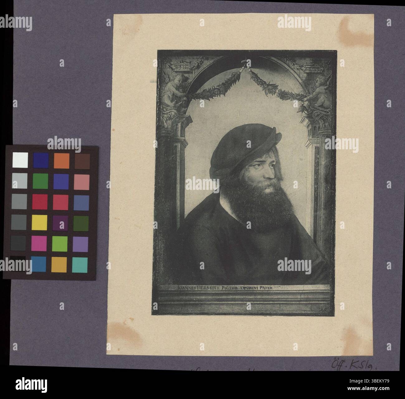 This 1516 black-and-white reproduction of a painting by Ambrosius ...