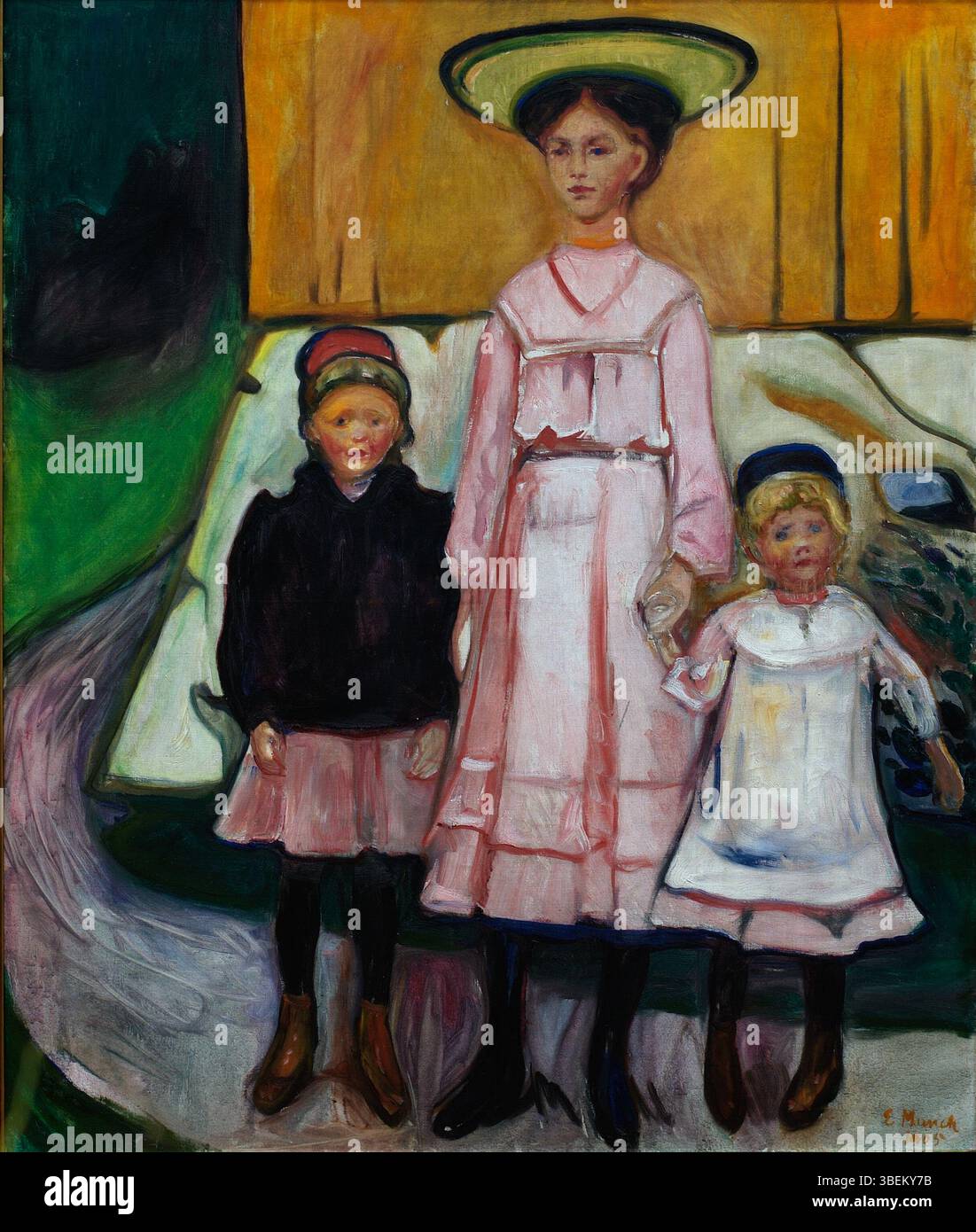Edvard Munch’s 1905 painting 'Three Children' depicts three figures in ...