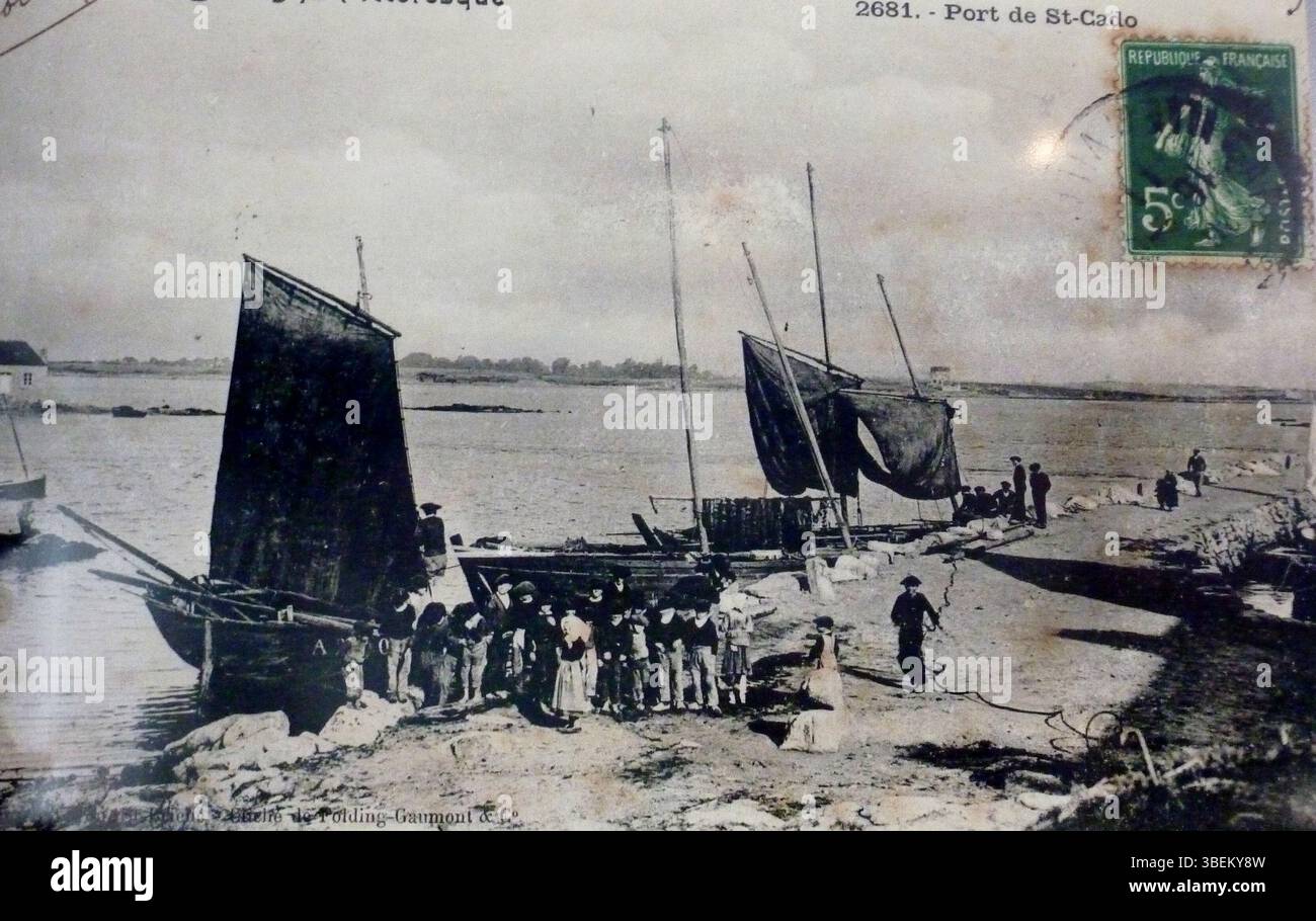 This image from circa 1920 by Olding Gaumont et Cie shows sardine boats ...