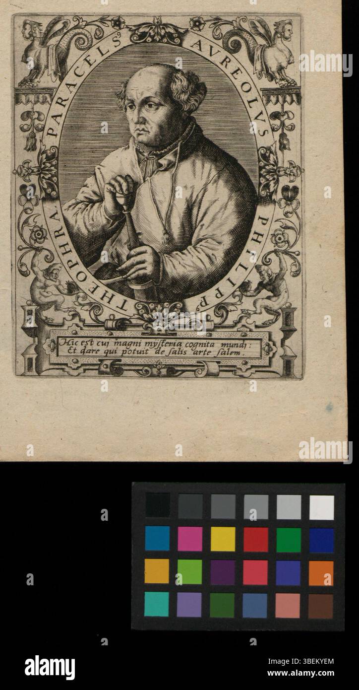 This black and white copper engraving, created by an unknown artist ...