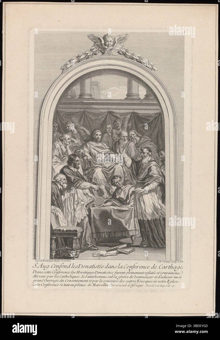 This 18th-century engraving by Charles Nicolas Cochin depicts Saint ...