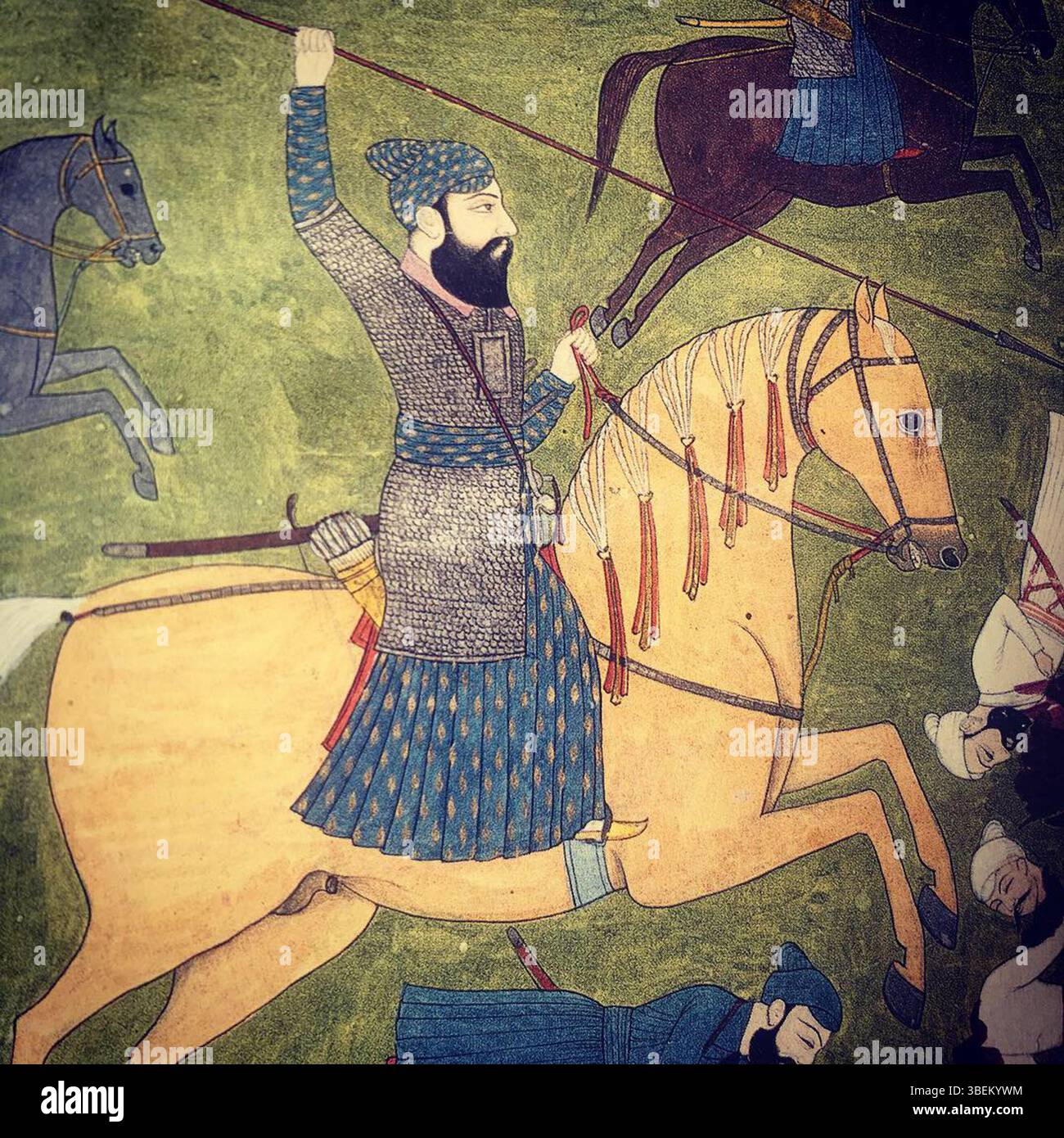 This artwork, from an illustrated folio of *Tawarikh-i Jahandar Shah ...