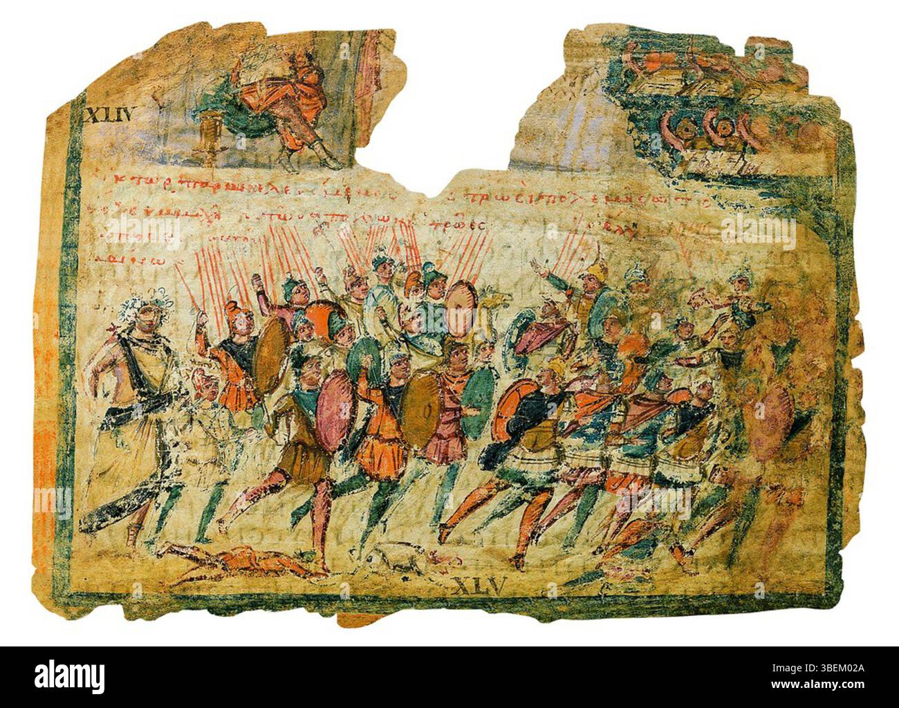 This 5th-century AD facsimile of the Ambrosian Iliad is a reproduction ...