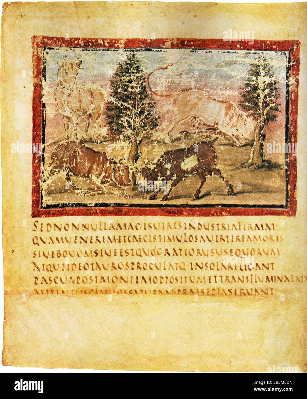 Folio 4v from a 5th-century manuscript depicts an episode from Virgil’s ...
