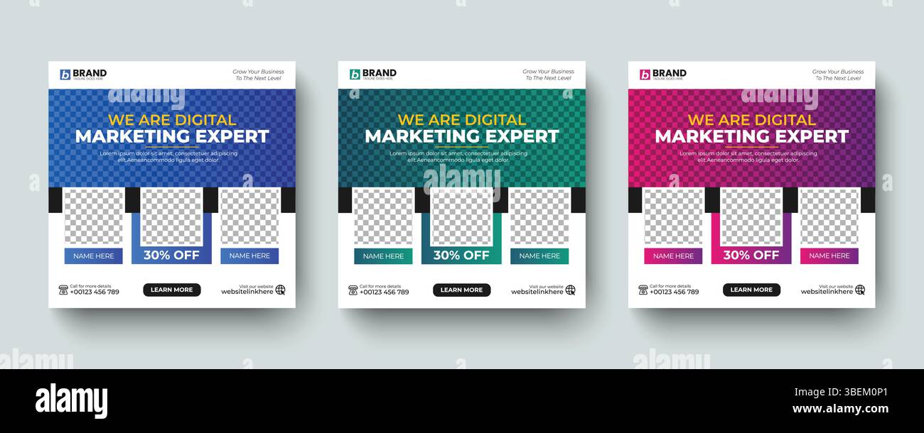 Modern corporate business marketing post or web banner design layout ...