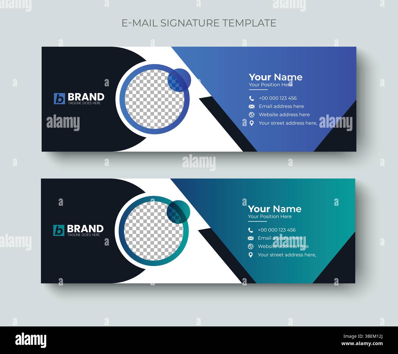 Multipurpose modern corporate business email signature or email footer ...