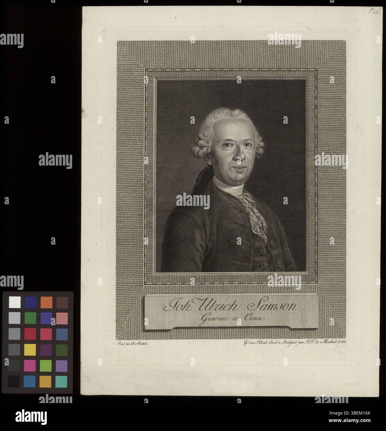 The 1788 portrait of Johann Ulrich Samson was created by A. Hickels and ...