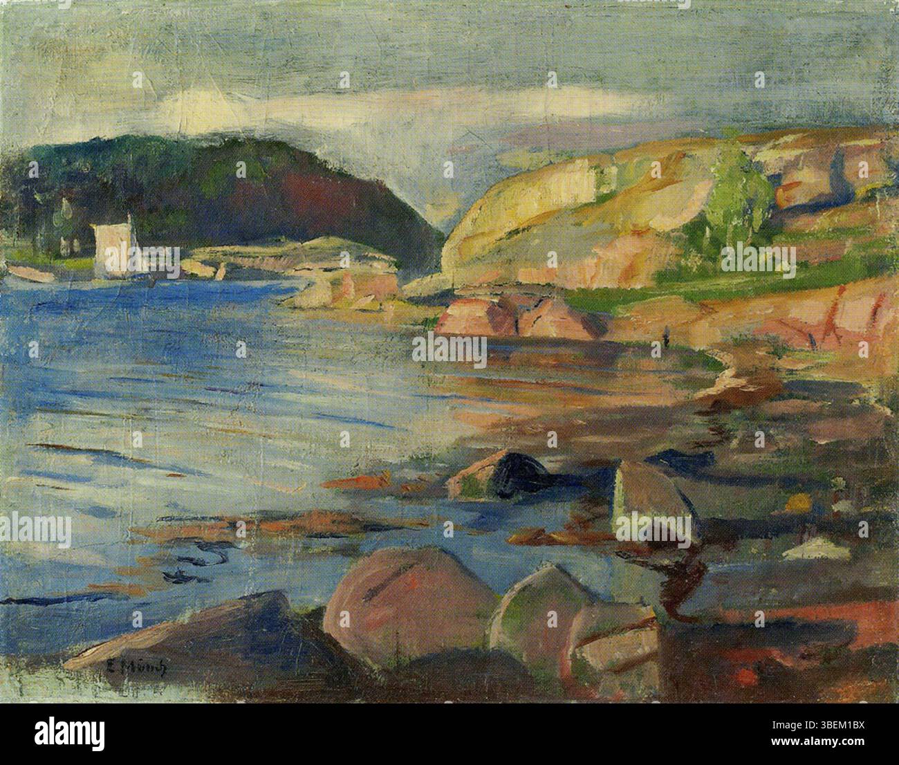 The *Tønsberg Fjord* by Edvard Munch, painted in 1888, depicts the ...