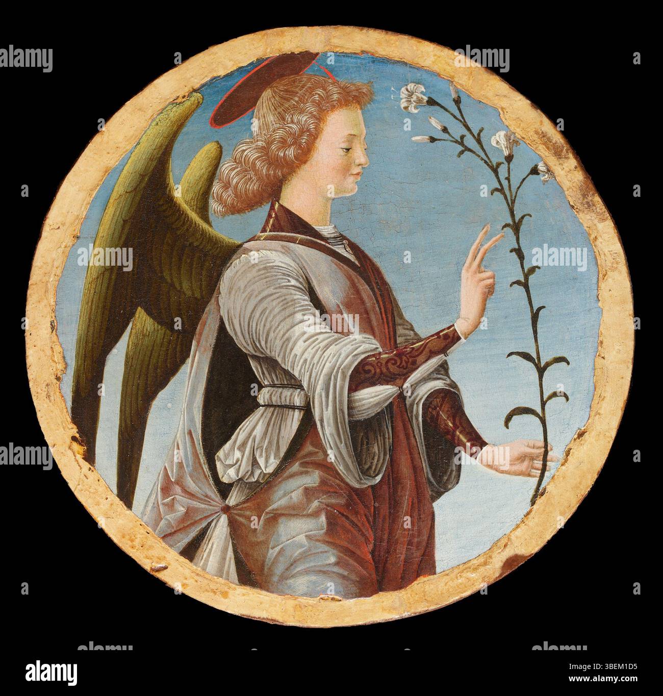 The "Angel Gabriel" painting by Francesco del Cossa, created in 1473 ...