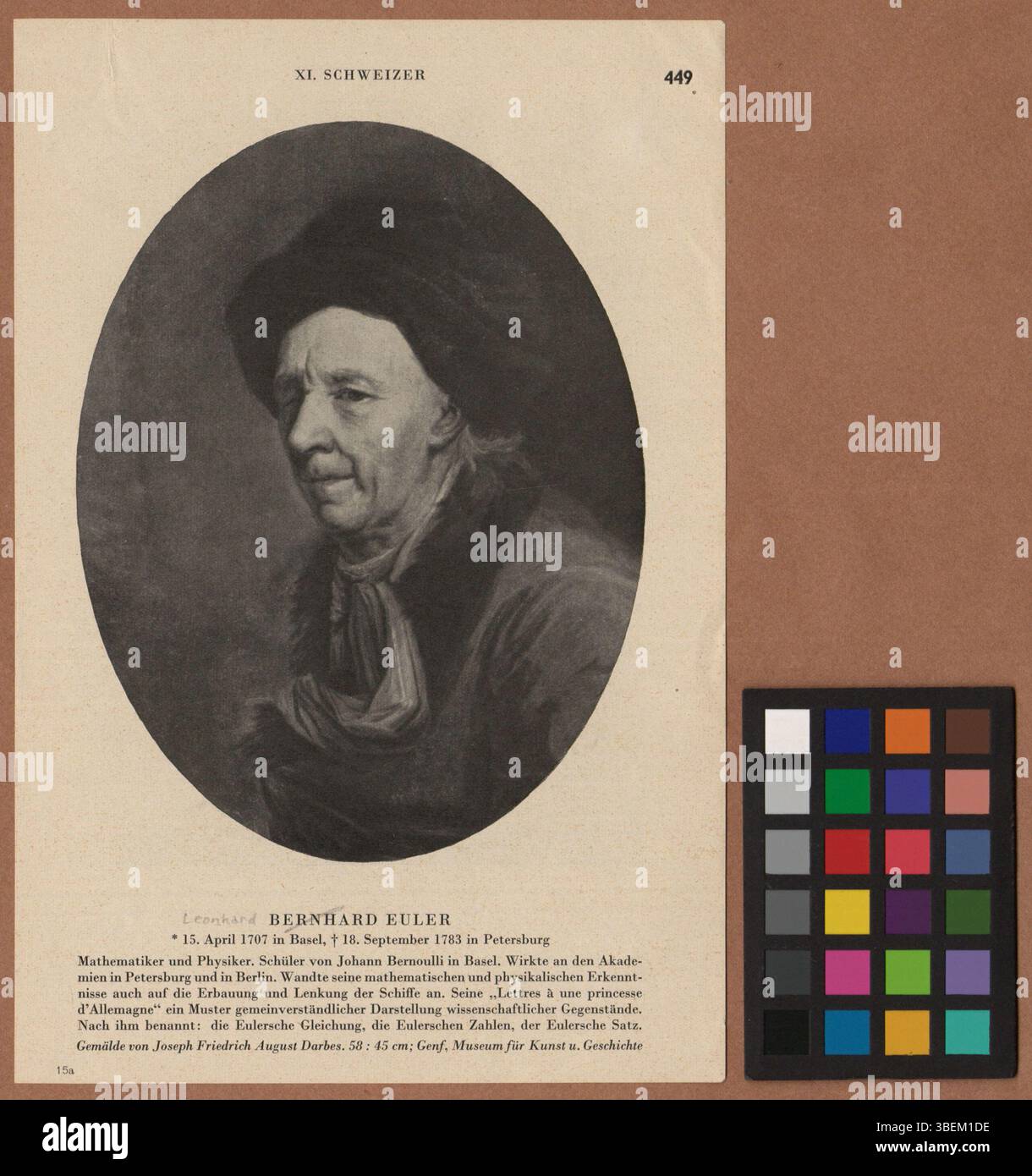 This autotype print, created by Joseph Friedrich August Darbes, depicts a portrait of ...