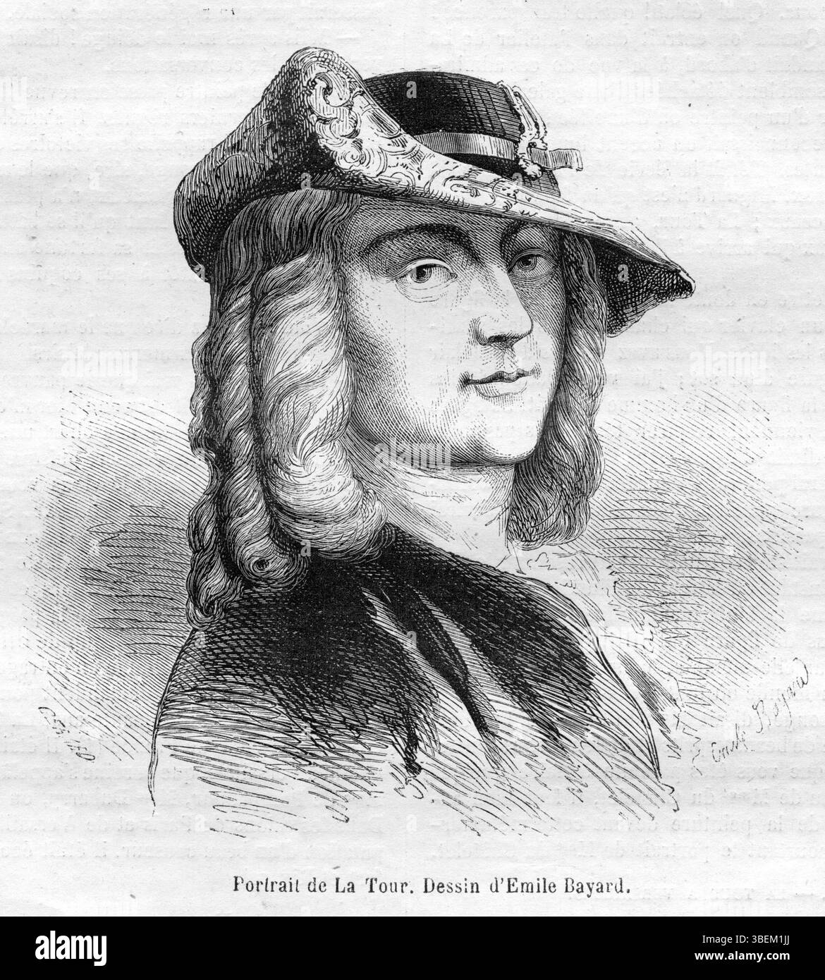 This engraved portrait of Quentin de La Tour, created by Gérard after ...