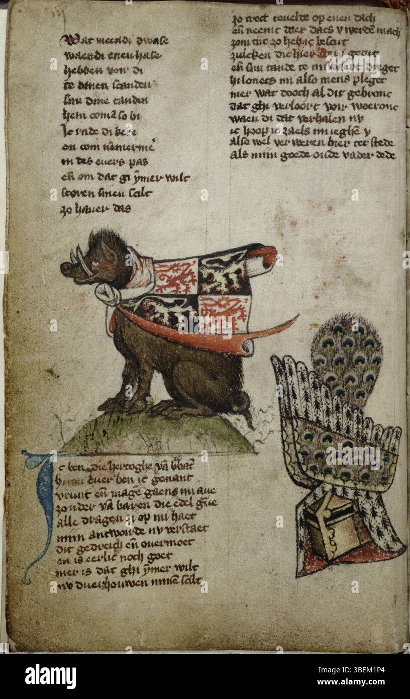 The *Wapenboek Gelre* (circa 1400) is a manuscript featuring coats of ...
