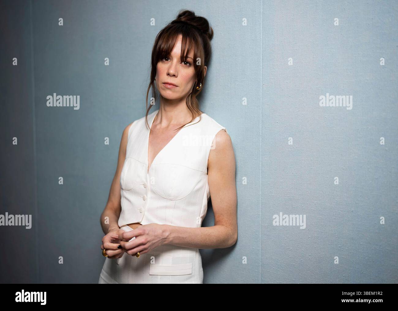 Chloe Pirrie poses for portrait photographs to promote the television ...