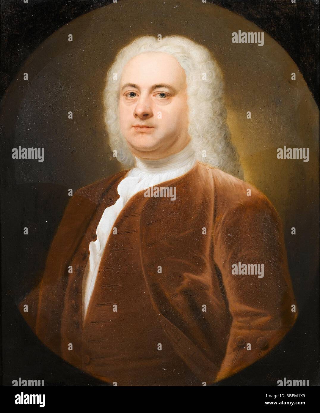 This portrait, attributed to John Theodore Heins Senior, depicts a ...