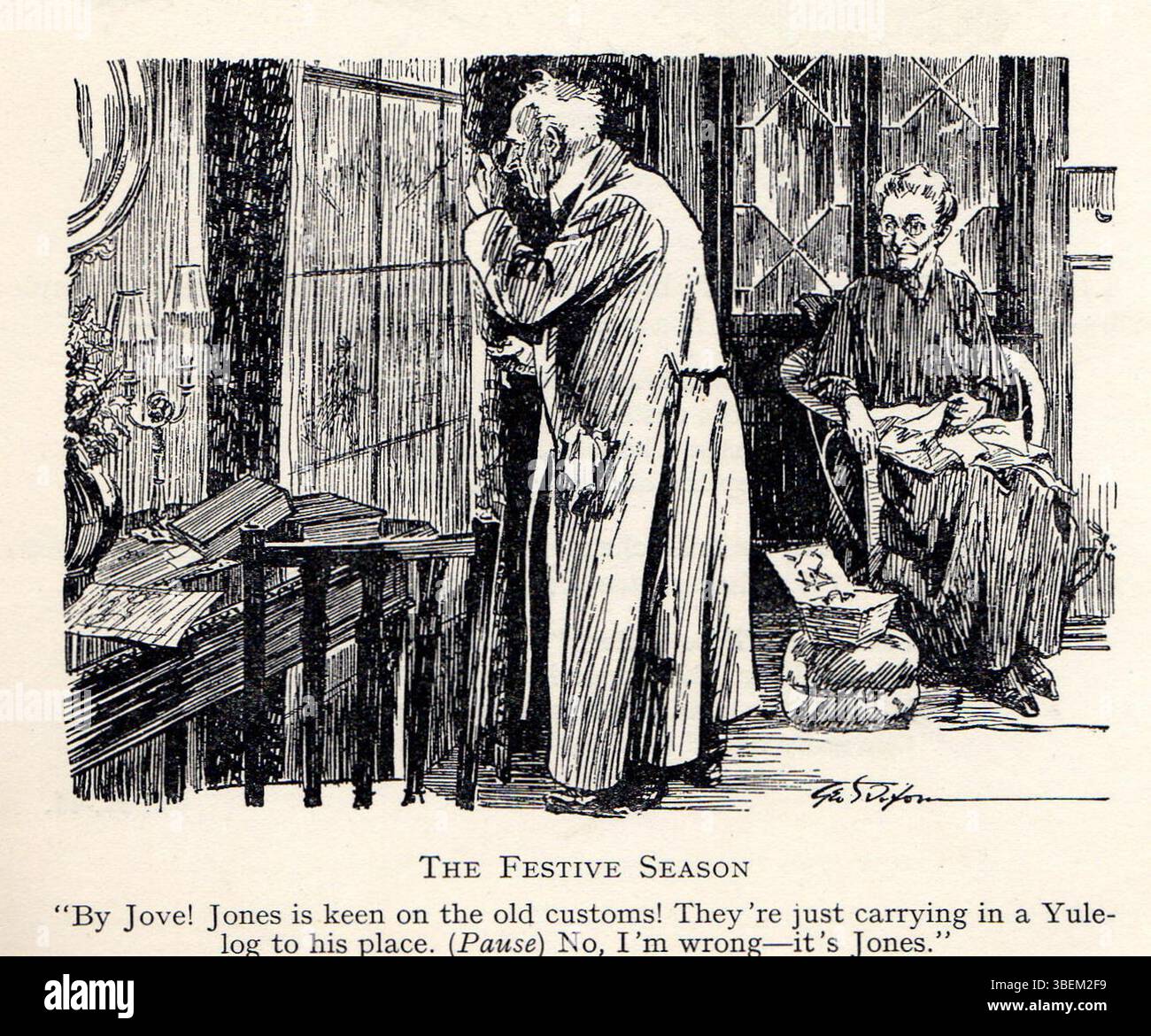 Cartoon by George Scholefield Dixon, created before 1948, humorously ...