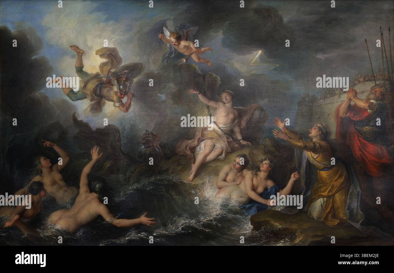 Painting by Charles-Antoine Coypel from 1727, depicting Perseus ...