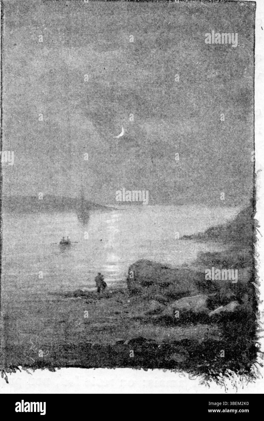 This illustration, *Sur l'Eau* (1888), drawn by Édouard Riou ...