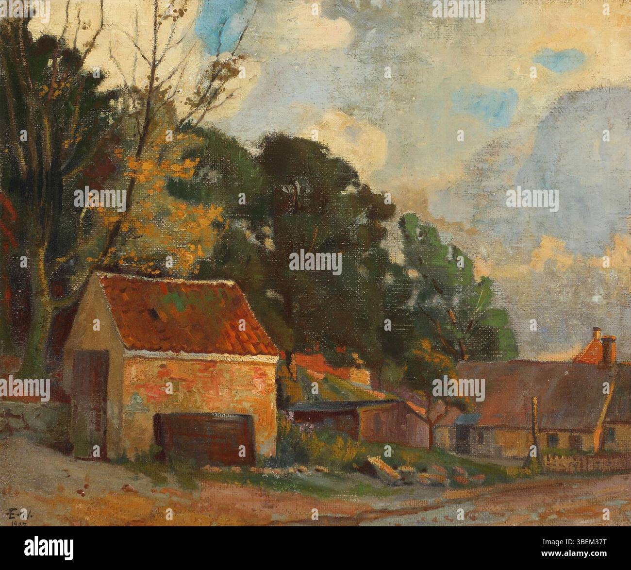 Landscape painting from 1907 by Lili Elbe, known then as Einar Wegener ...