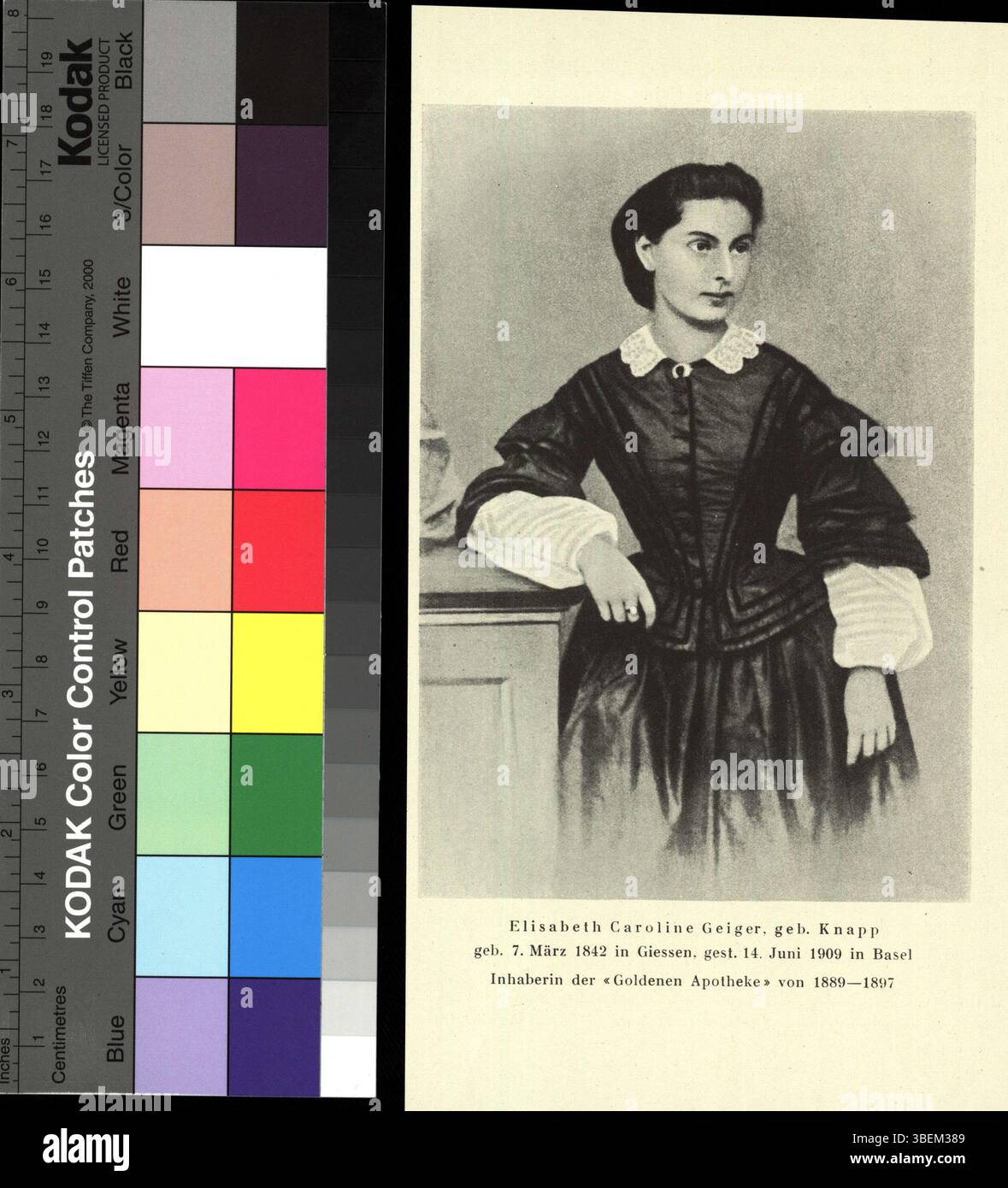 This black-and-white reproduction depicts Elisabeth Caroline Geiger ...