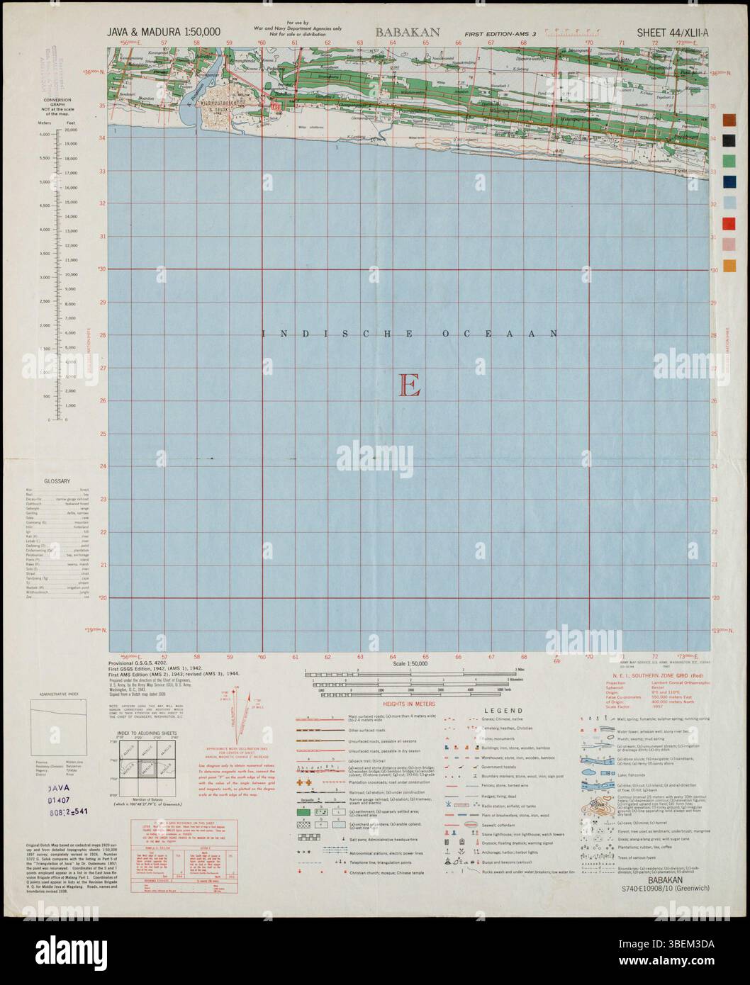 This map sheet (Page 185) from the 'Java & Madura 1:50.000' series ...