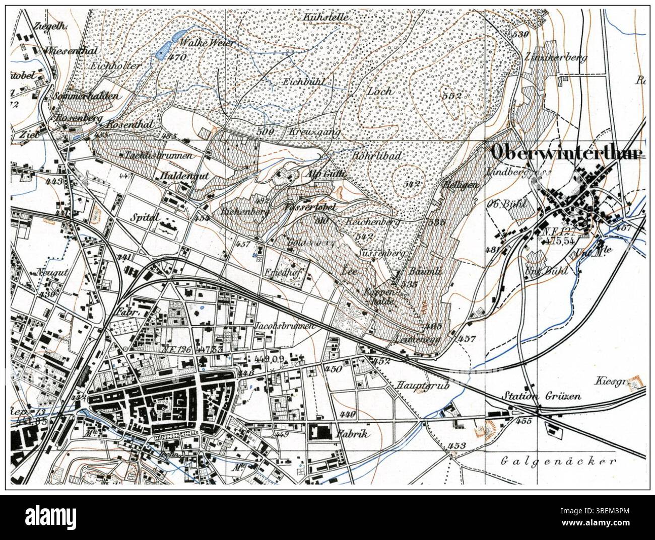 This map from 1879, created by the Eidgenössisches Topographisches ...