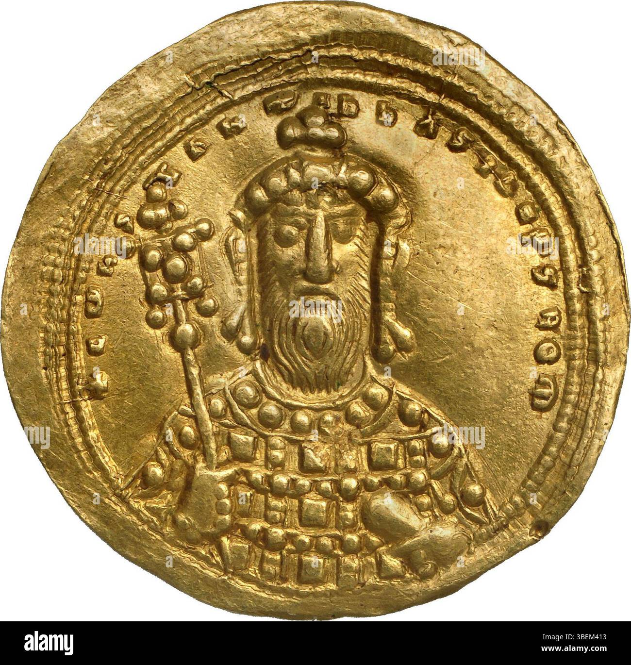 Gold coin (histamenon) of Byzantine Emperor Constantine VIII minted in ...