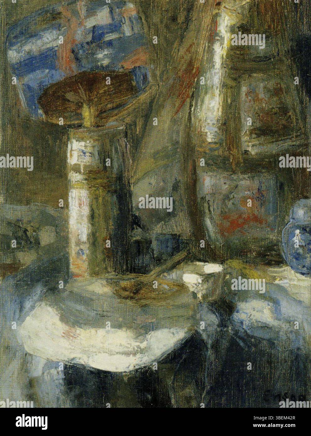 This 1880 work by James Ensor highlights his interpretation of Chinoiserie, integrating Chinese ...