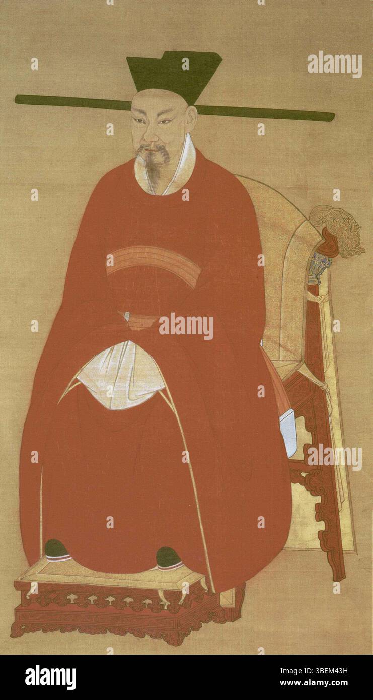 This seated portrait of Emperor Song Lizong from the Song Dynasty ...