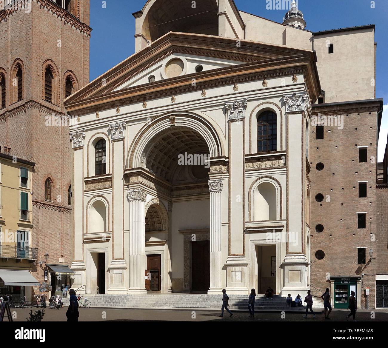 The façade of the Basilica of Sant'Andrea in Mantua, designed by Leon ...