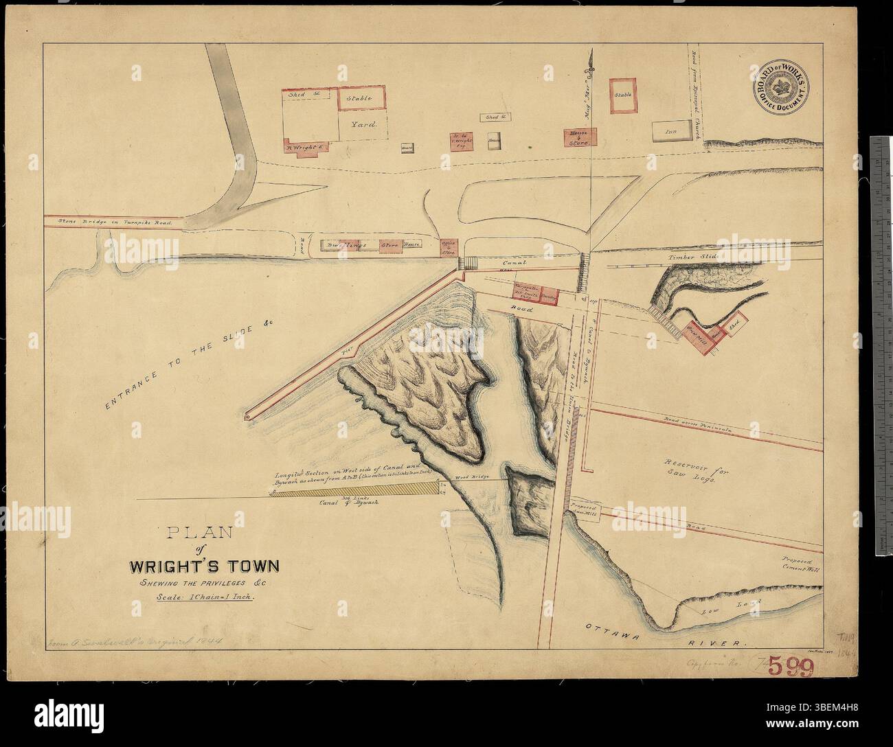 This map of Wrightstown, created by Jos. Aubé in 1885, shows the Upper ...