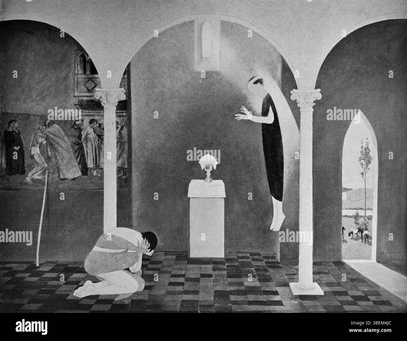 Charles Sims’ 1917 painting *The Seven Sacraments: Penance* presents ...