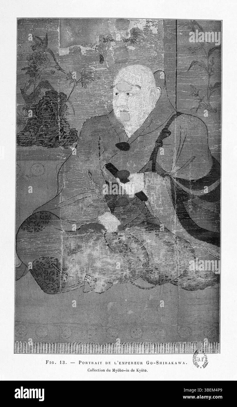 This portrait depicts Emperor Go-Shirakawa, one of the Japanese ...