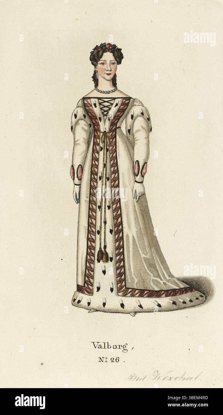 'Valborg no.26' by C.V. Bruun from 1828 depicts the figure Valborg ...